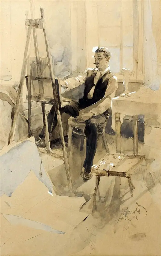 Женское очарование, художник Людек Алоиз Марольд / Ludwig Marold 1865 ...