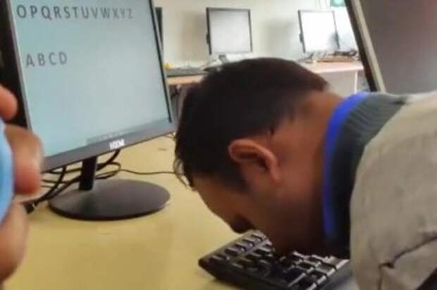Watch: Man breaks his own world record for typing with his nose ... Watch: Man breaks his own world record for typing with his nose ...